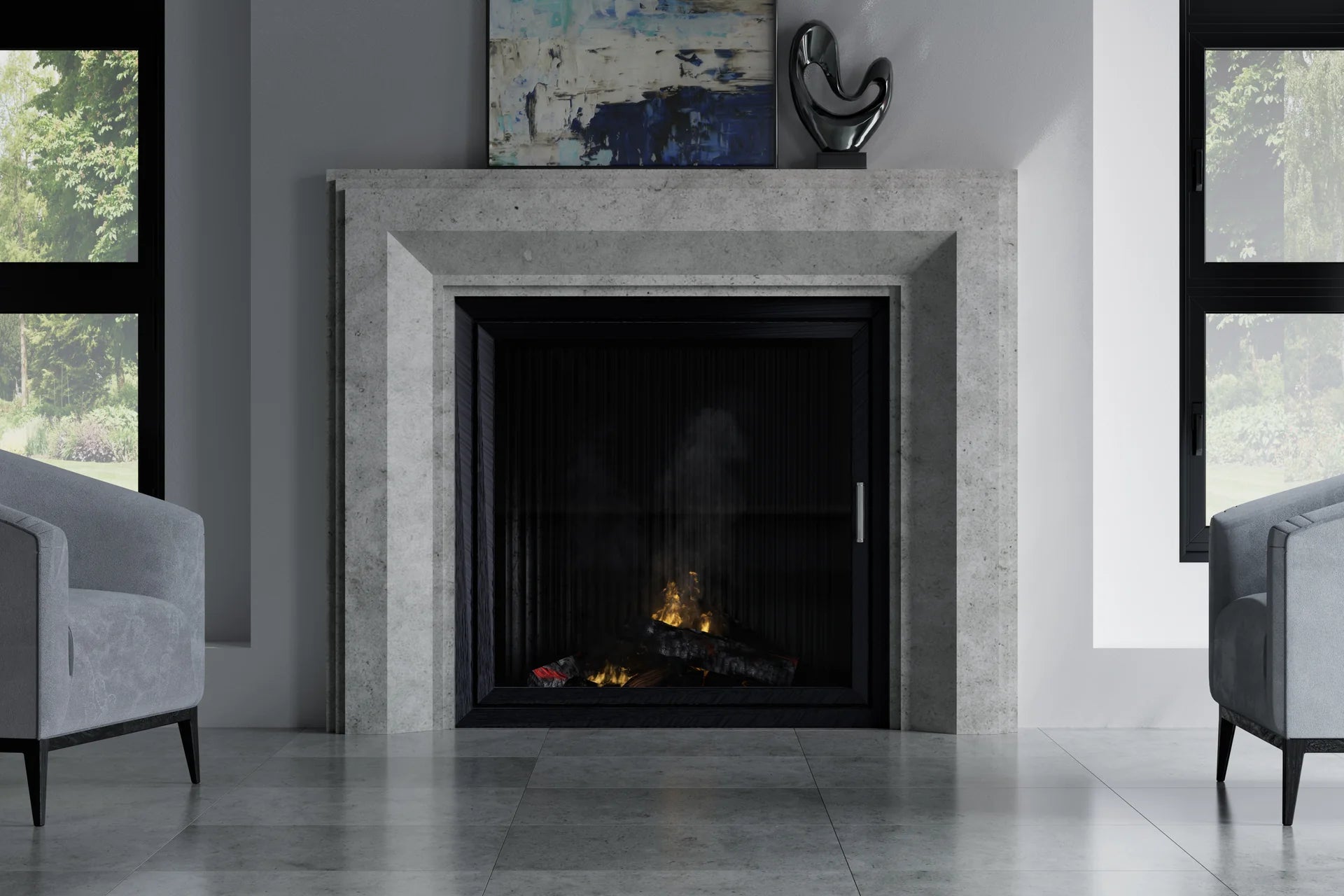 Decorating Fireplace With Marble Marble Tile Fireplace Design Ideas
