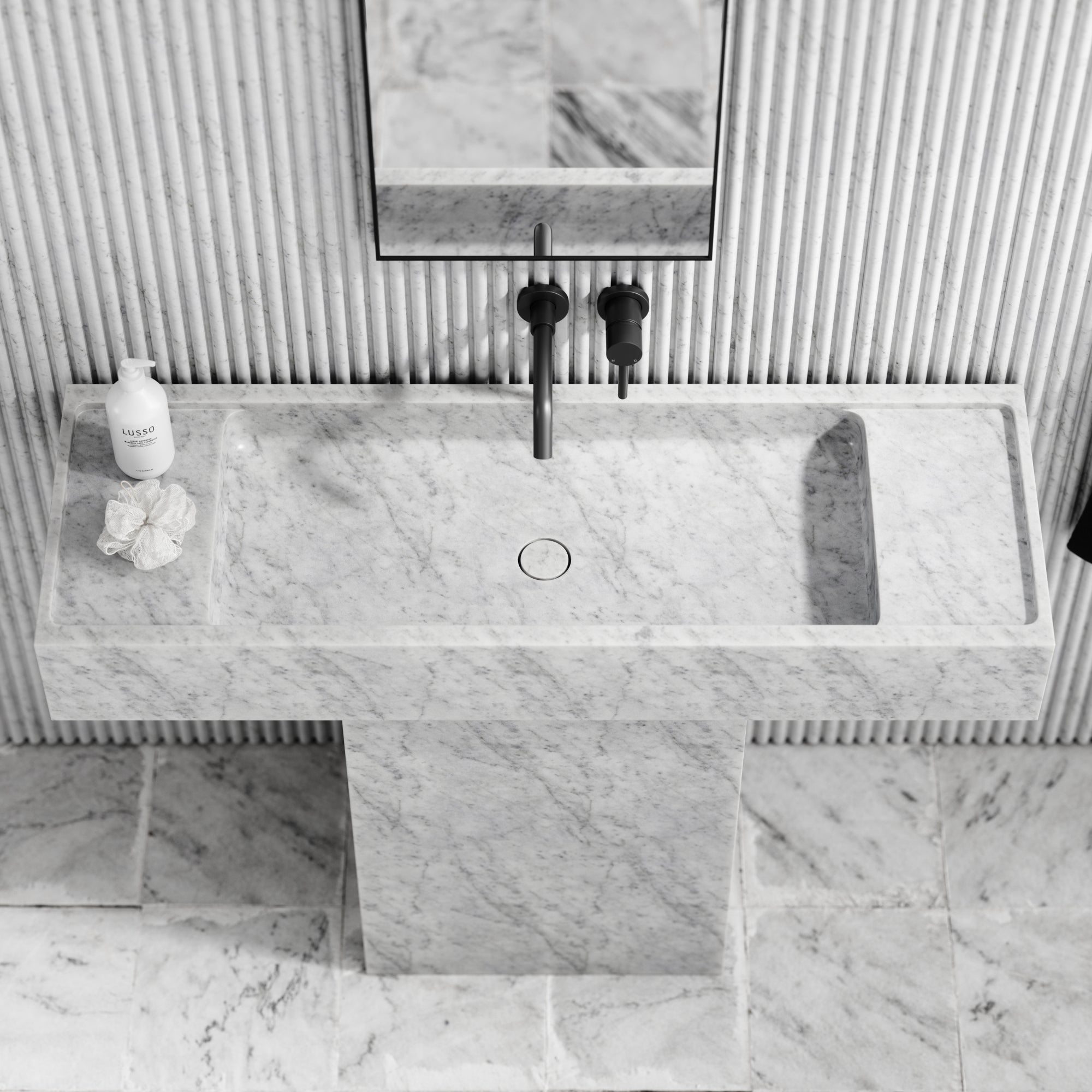 Shop Carrara Marble Pedestal Vanity | Elegant Design