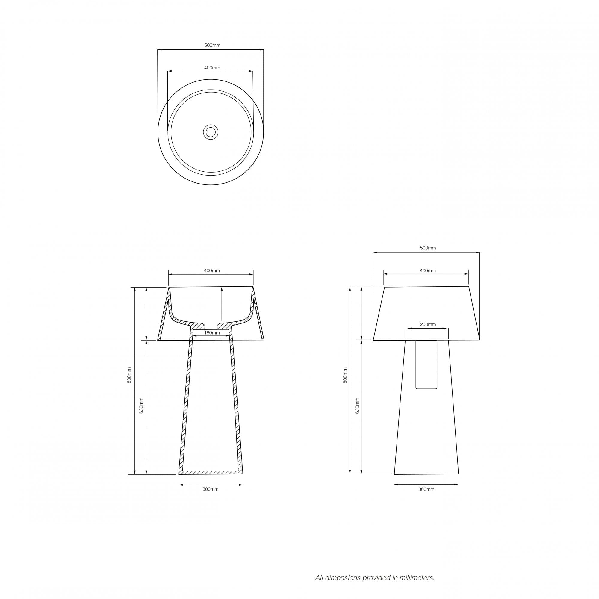 Arabescato Fluted Free Standing Basin | Elsa Home And Beauty