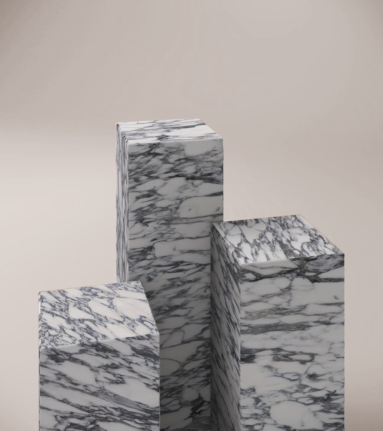Arabescato Marble Plinths | Elsa Home And Beauty