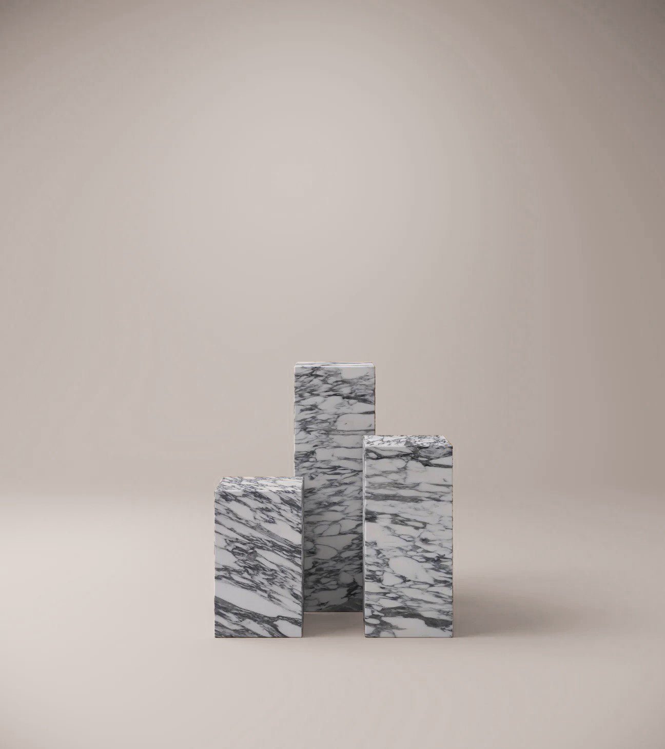 Arabescato Marble Plinths | Elsa Home And Beauty