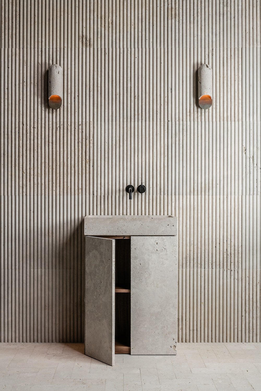 The Nicola Limestone Vanity | Timeless Bathroom Decor